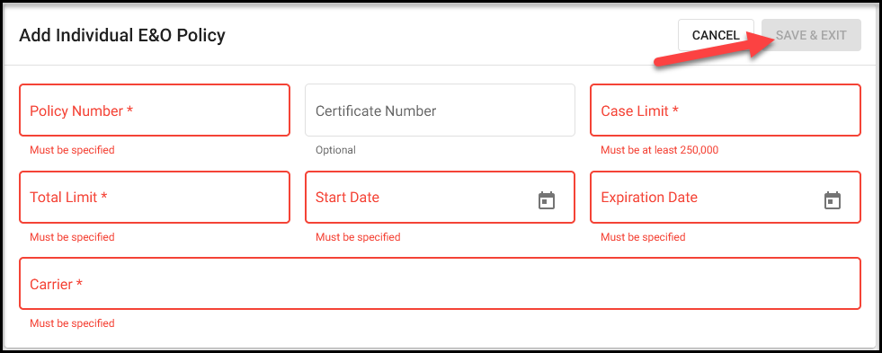 How Do I Update an E&O Policy on a Producer's Profile? – Help Center