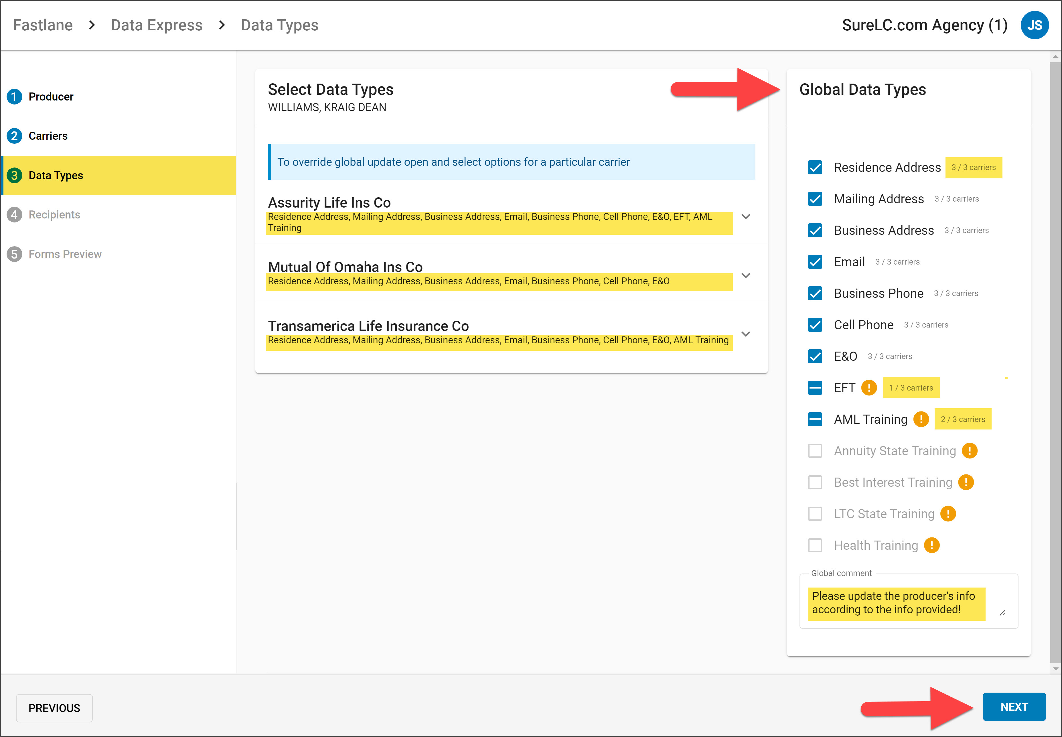 Data Express – Help Center